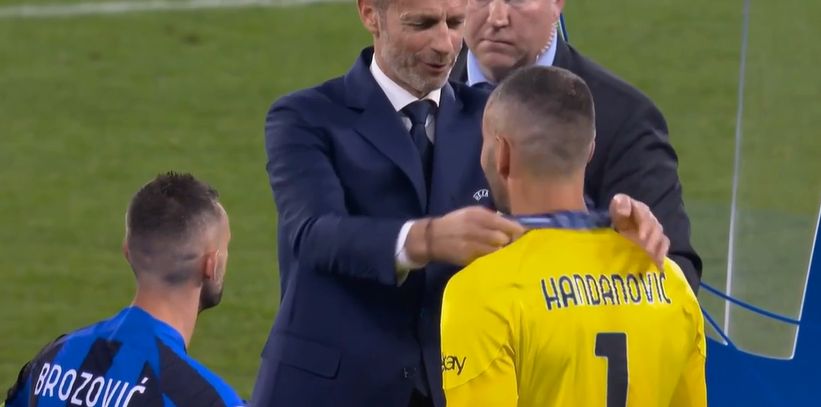 FOTO: Čeferin po finalu tolažil Handanovića in Lukakuja - NaDlani.si