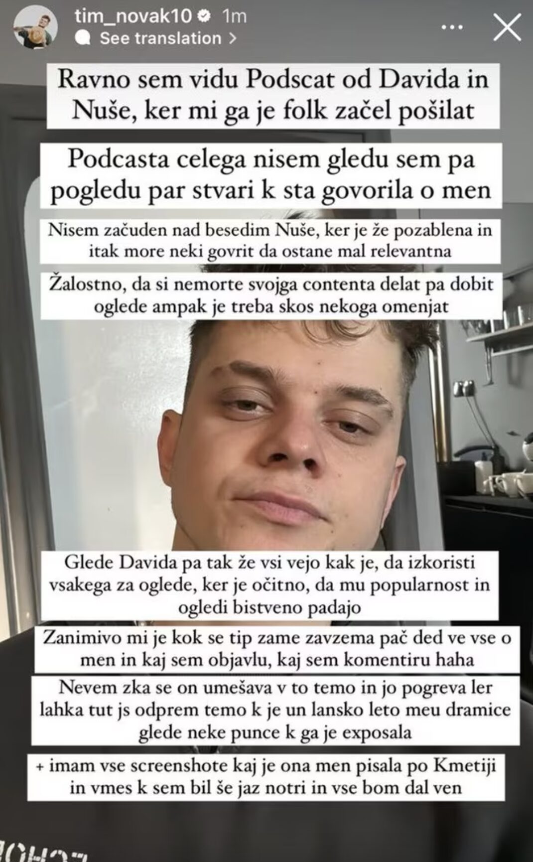 Tim brez dlake na jeziku: odgovoril na Nušine izjave v podkastu (VIDEO ...